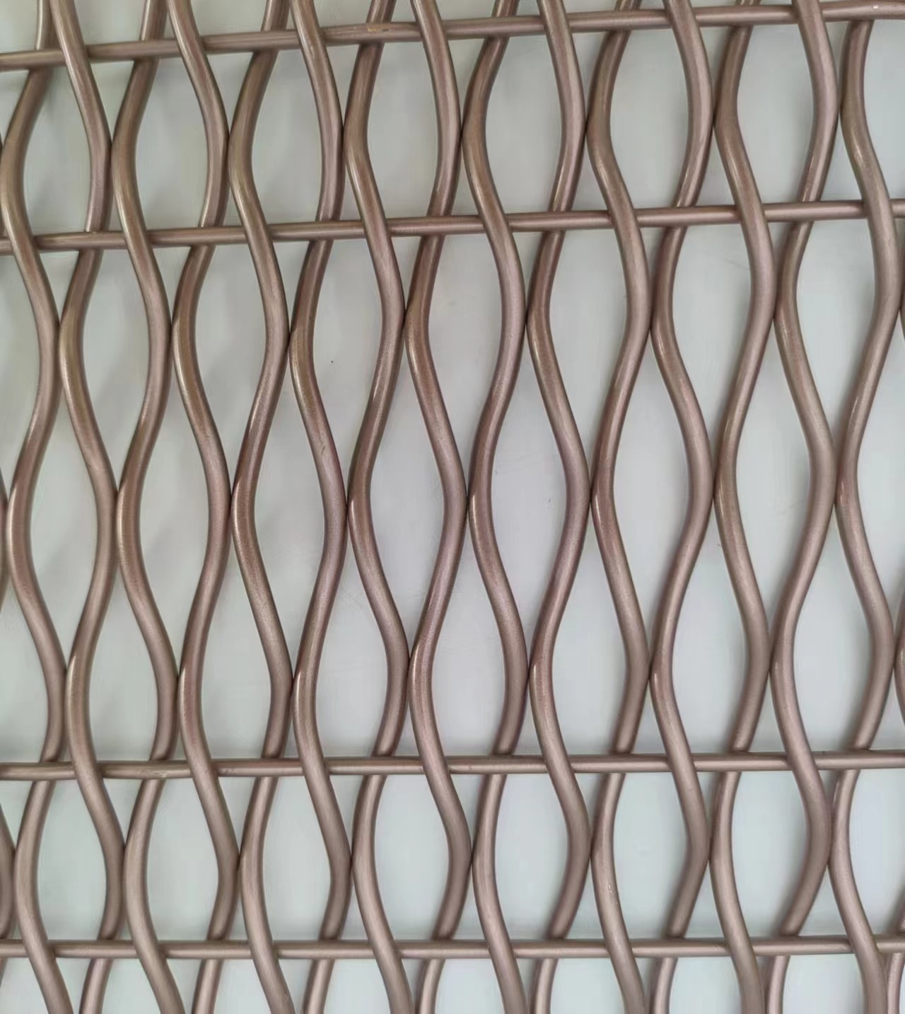 Rose Gold Steel Weave Arsitektur Woven Wire Mesh Dengan Painting Untuk ...