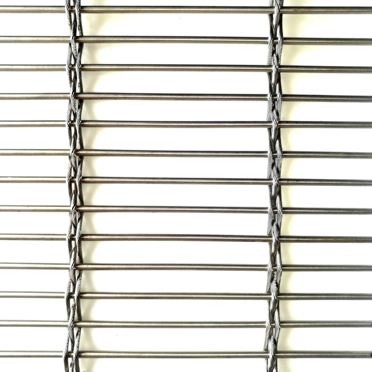 Panel Fasad Logam Lantai dinding eksterior Fleksibel Metal Mesh Fasad ...